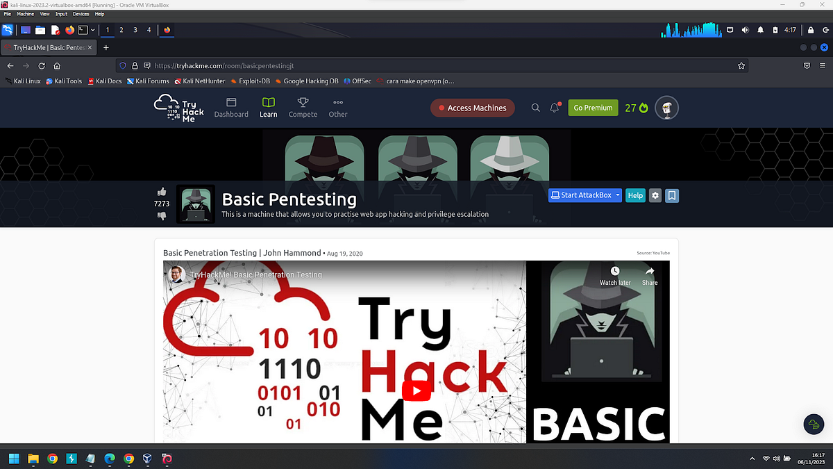 Basic Pentseting TryHackMe Writeup | by Daniel | Nov, 2023 | Medium