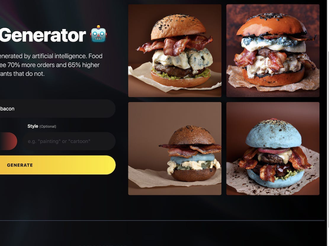 Ai Food Image Generator: Savor the Visual Feast! | by MD.Rashaduzzaman ...