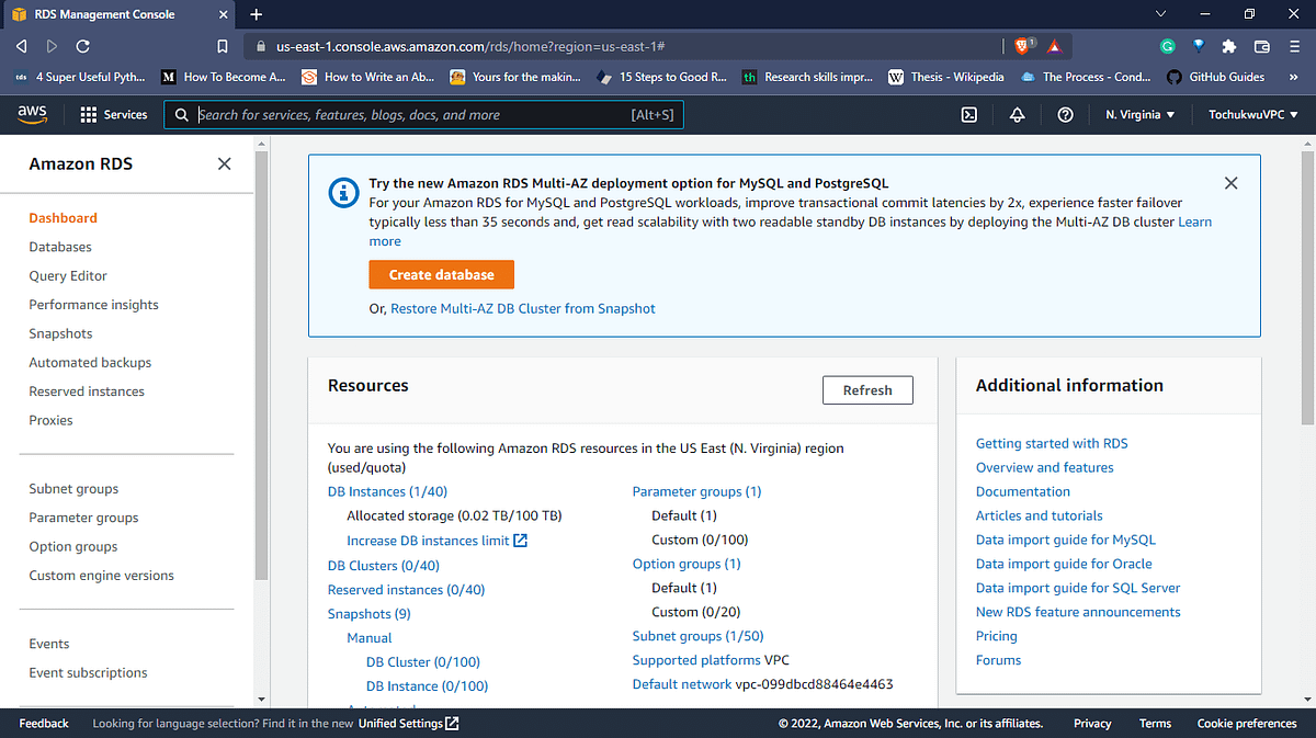 Create AWS RDS using AWS Console. First, let’s discuss Amazon Relational… | by N | Medium