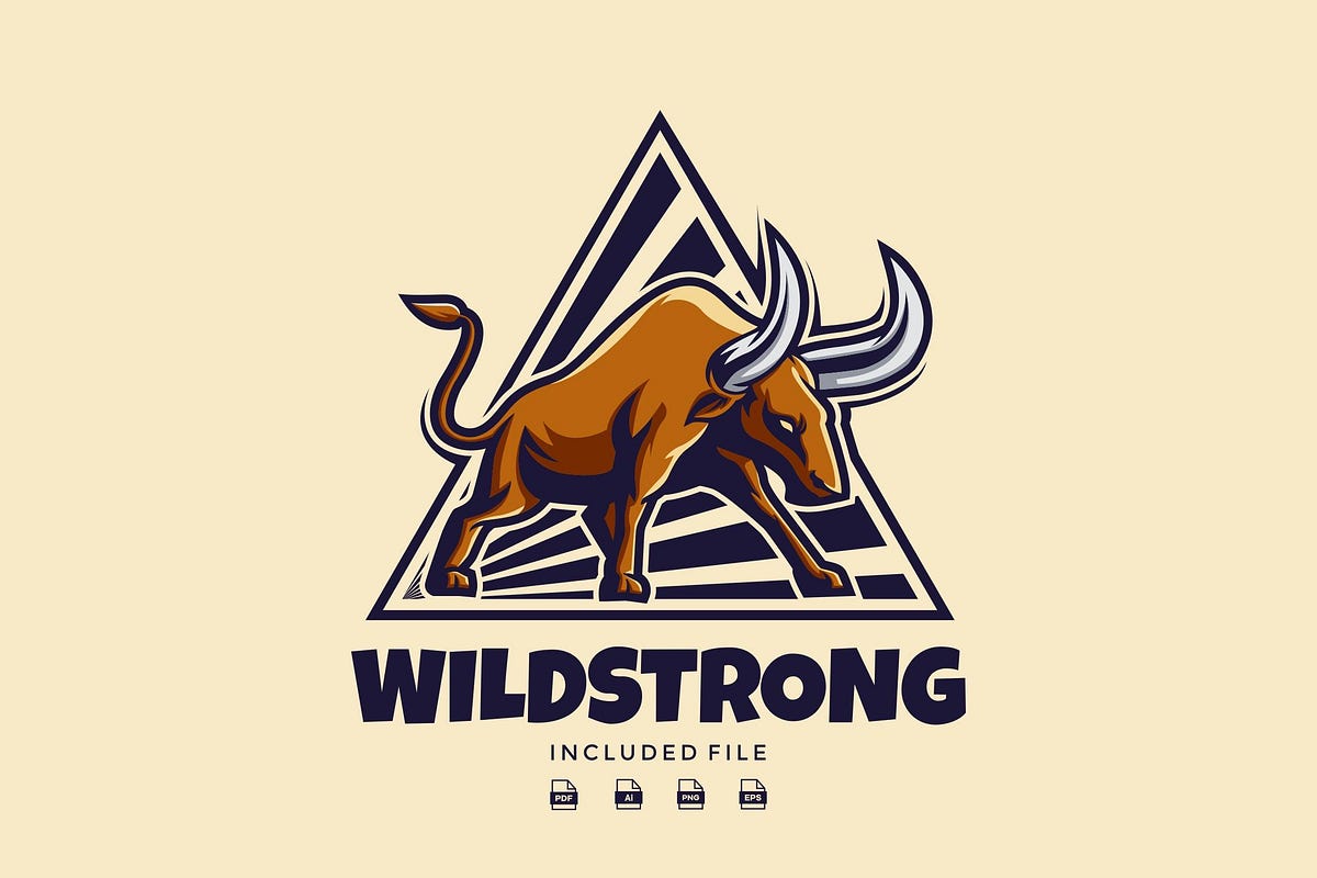 Bull Strong Mascot Logo Logos Graphic Templates | by Technotinkerer ...