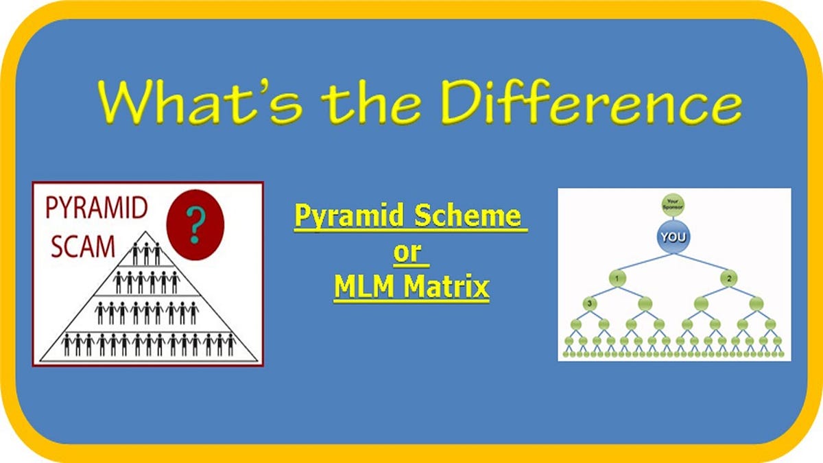 Pyramid scheme vs MLM: What’s the difference | by Chuck Baker | Medium
