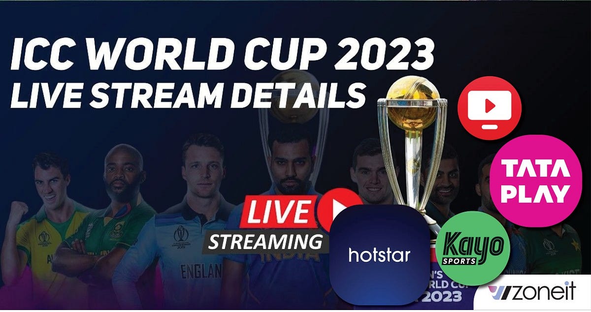 World Cup (ICC) Live Best Streaming Apps 2023 | by Wzoneit | Nov, 2023 | Medium