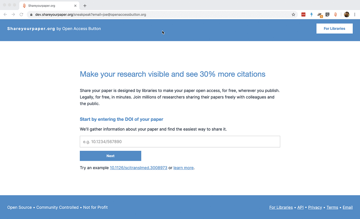 With Shareyourpaper.org it’s easy to make your paper Open Access, for ...