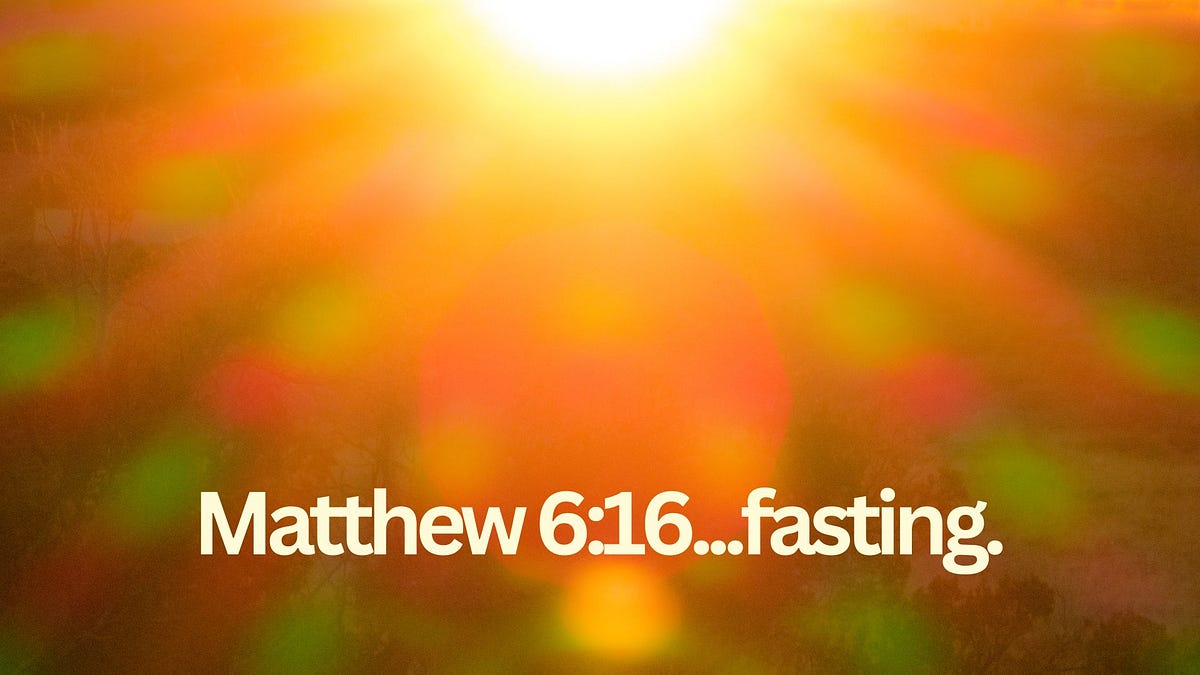 The Biblical Reasons to Start Fasting Today | by Pastor Rich Bitterman ...