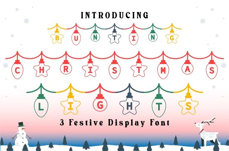 Bunting Christmas Light Font | by audrey97 | Sep, 2024 | Medium