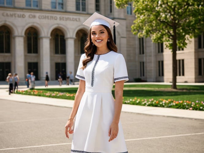 White Midi Dress Graduations | by Zayla Mata | Apr, 2024 | Medium