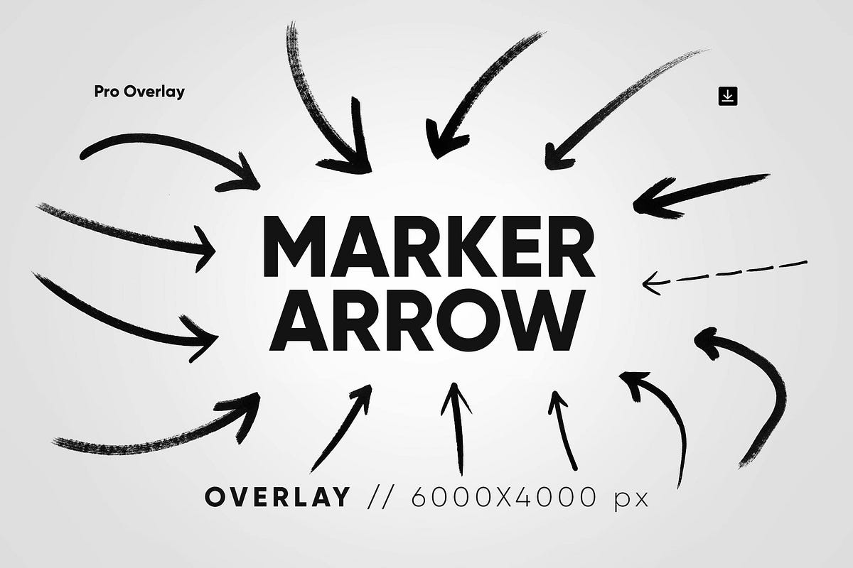 100 Marker Arrow Overlay (Backgrounds) | by Byteblossom | Medium