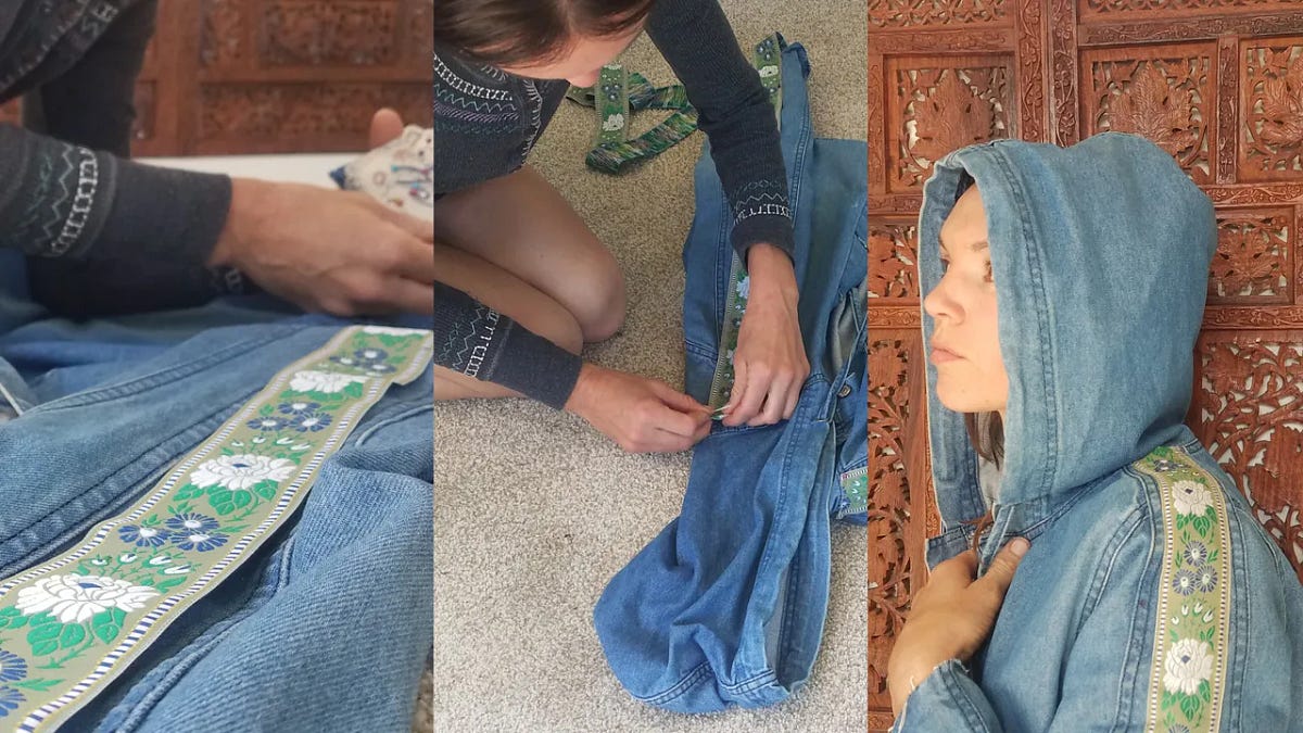 My Jean Jacket Transformation. Adding details to a much-loved garment ...