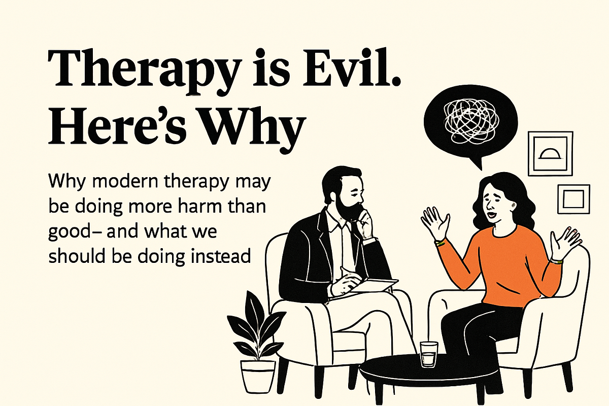 Therapy is Evil. Here’s Why. Why modern therapy may be doing more… | by ...
