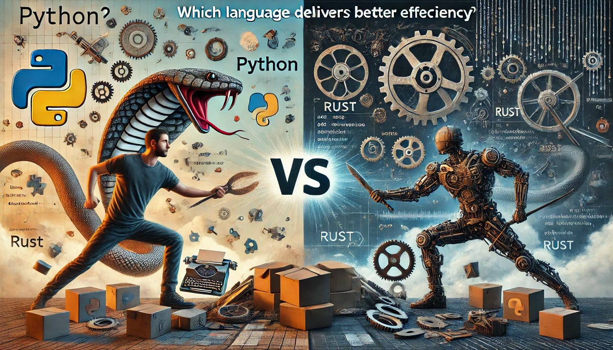 Which language delivers better code efficiency: Python vs Rust | by Katy | Level Up Coding