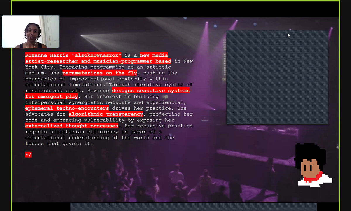 Fellows in Focus: Capturing the Ephemeral in Live Coding with Roxanne ...