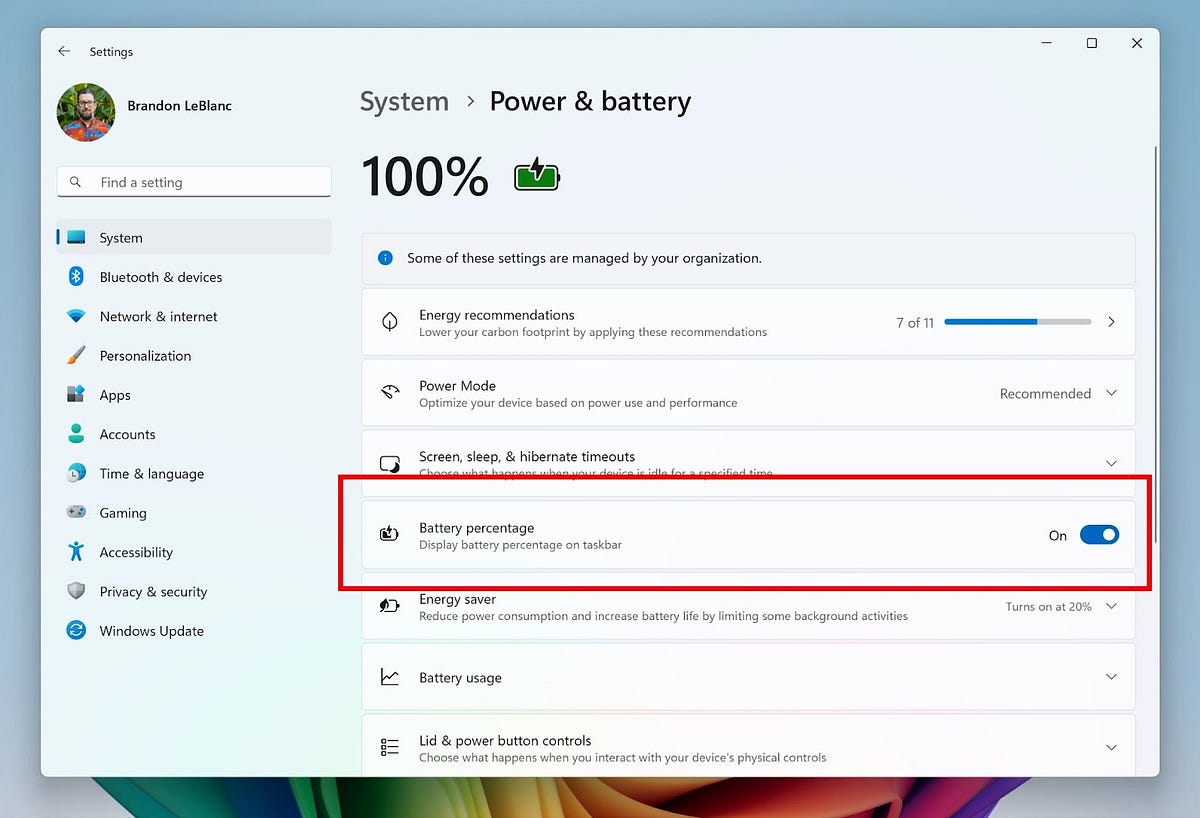 Transform Your Windows 11 Experience with the New Color-Coded Battery ...