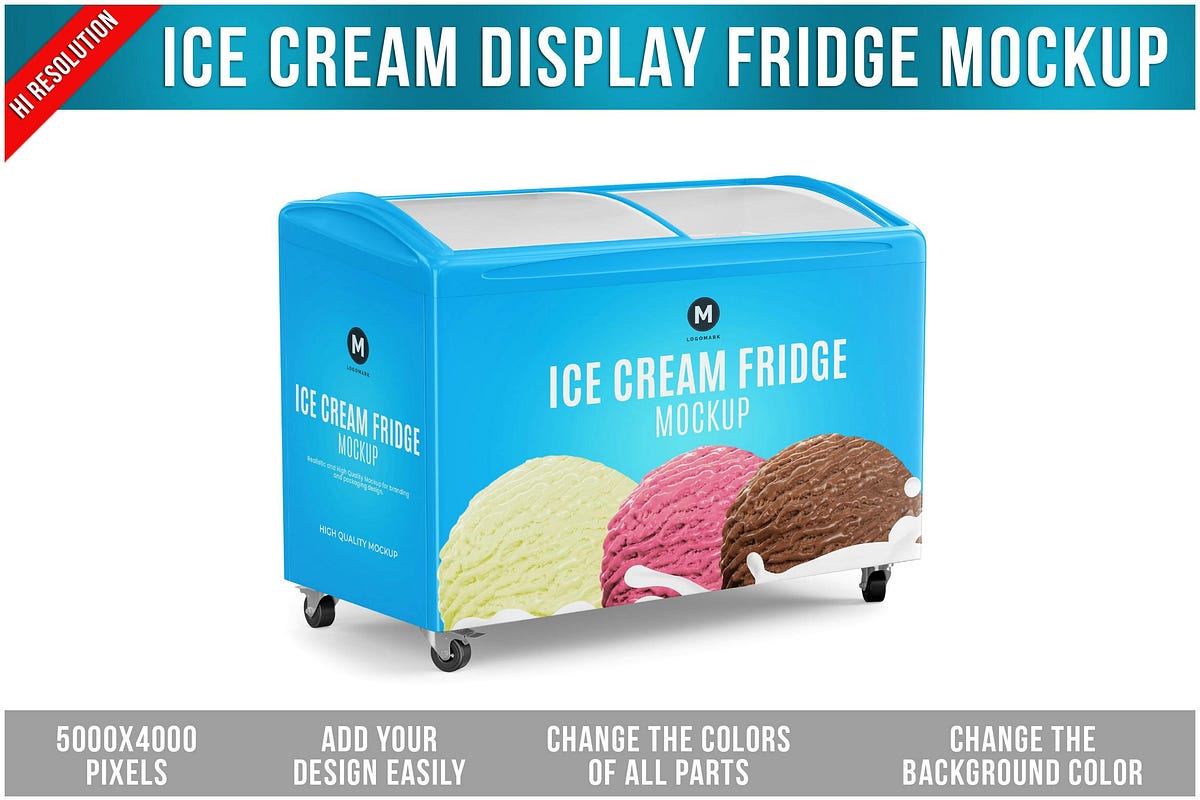 Ice Cream Display Fridge Mockup | by Yvessaintlaurent | Medium