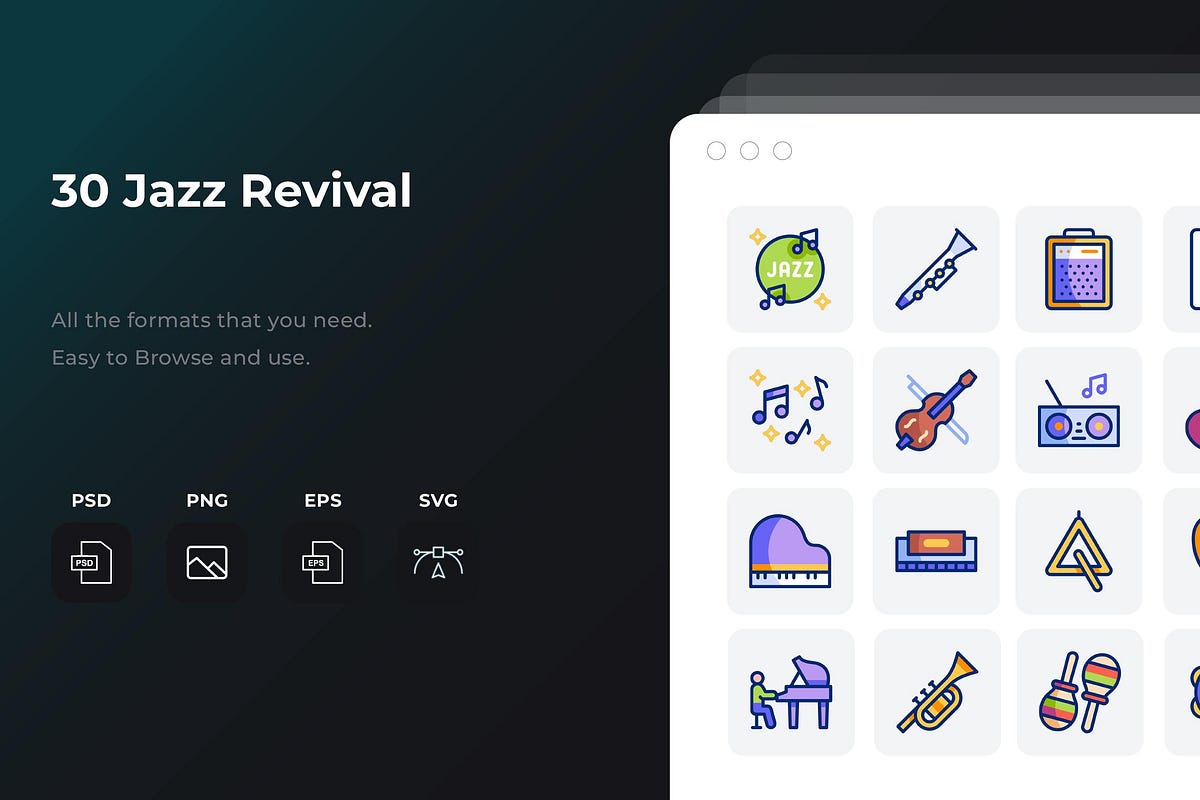 30 Jazz Revival Icon Pack | by Echoenchanter | Medium