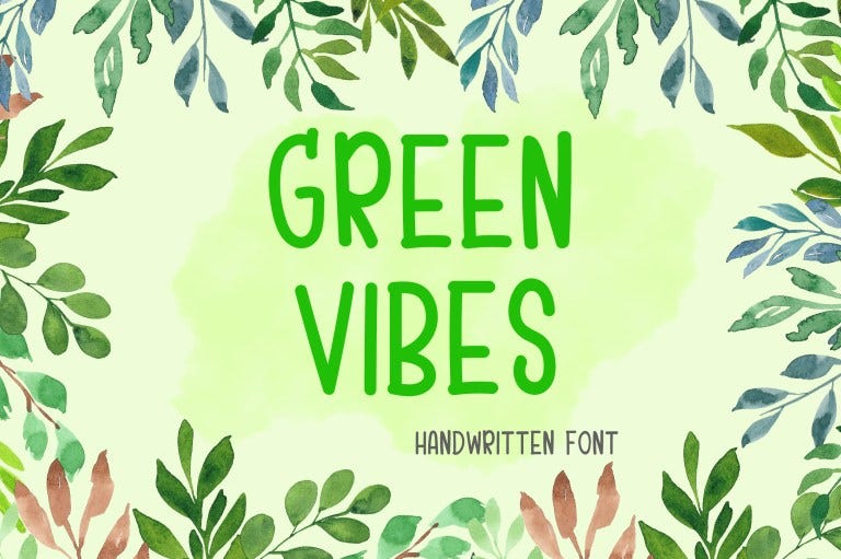 Green Vibes Font | by Kaitooon | Jun, 2024 | Medium