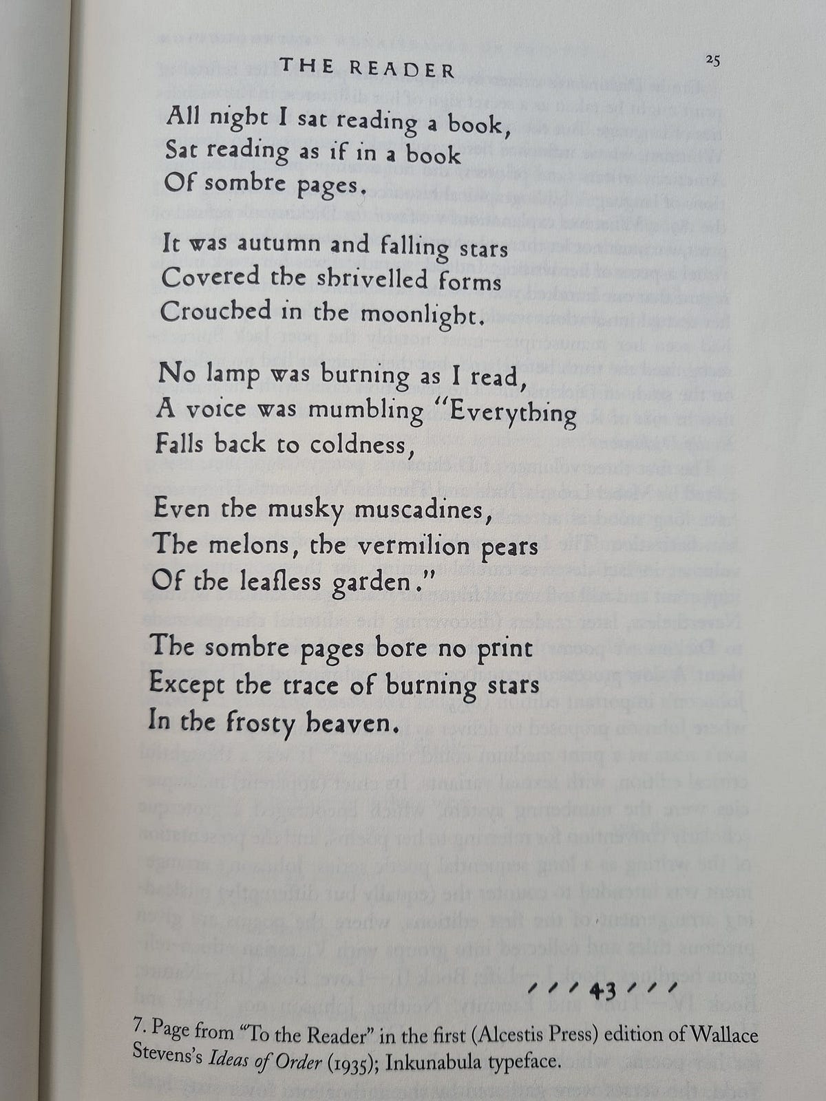 Wallace Stevens, ‘The Reader’ (1935) | by Adam Roberts | Adam’s ...