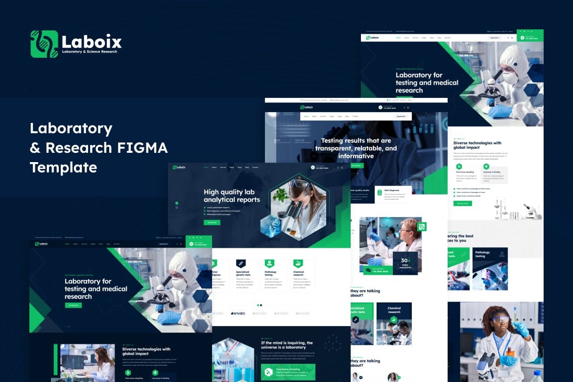 Laboix — Laboratory & Research Figma Template | by Yvessaintlaurent | Medium