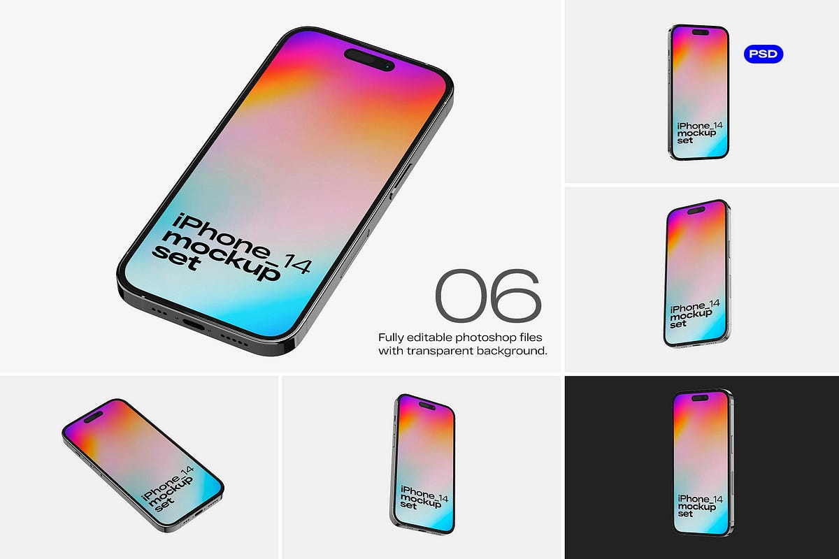 iPhone Mockups (Product Mockups Graphic Templates) | by Glowglyph | Medium