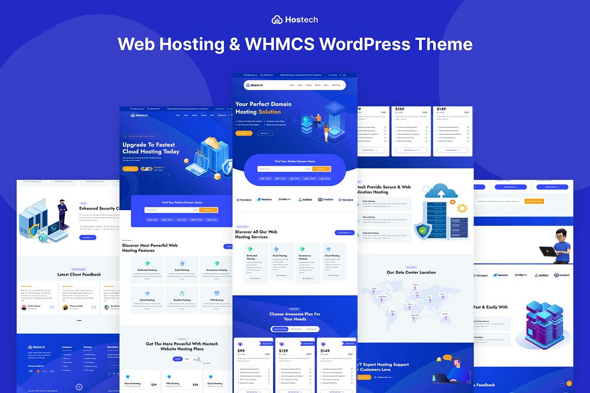 Hostech — Web hosting & WHMCS WordPress theme | by Digitaldynamo | Jun, 2024 | Medium