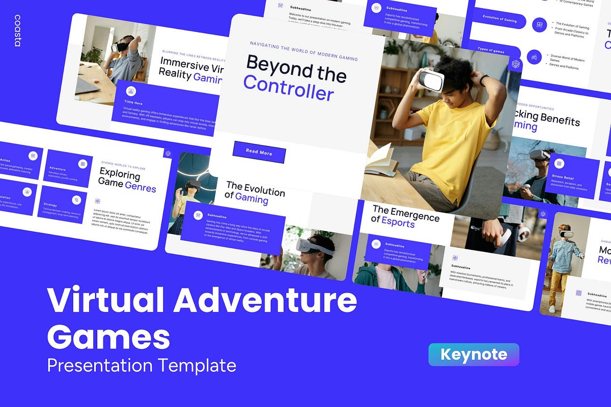 Virtual Adventures Games Presentation Templates | by Bytebeautifier ...