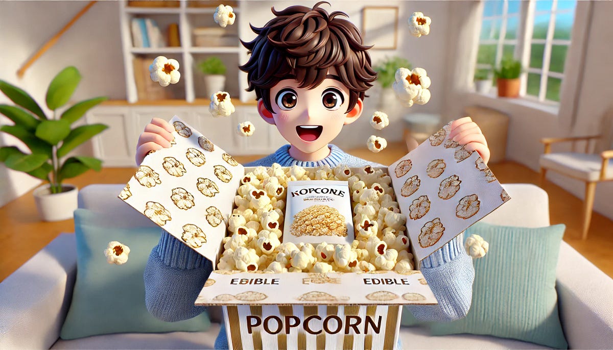 A Sweet Surprise in Your Package: Japan’s Edible Popcorn Packaging ...