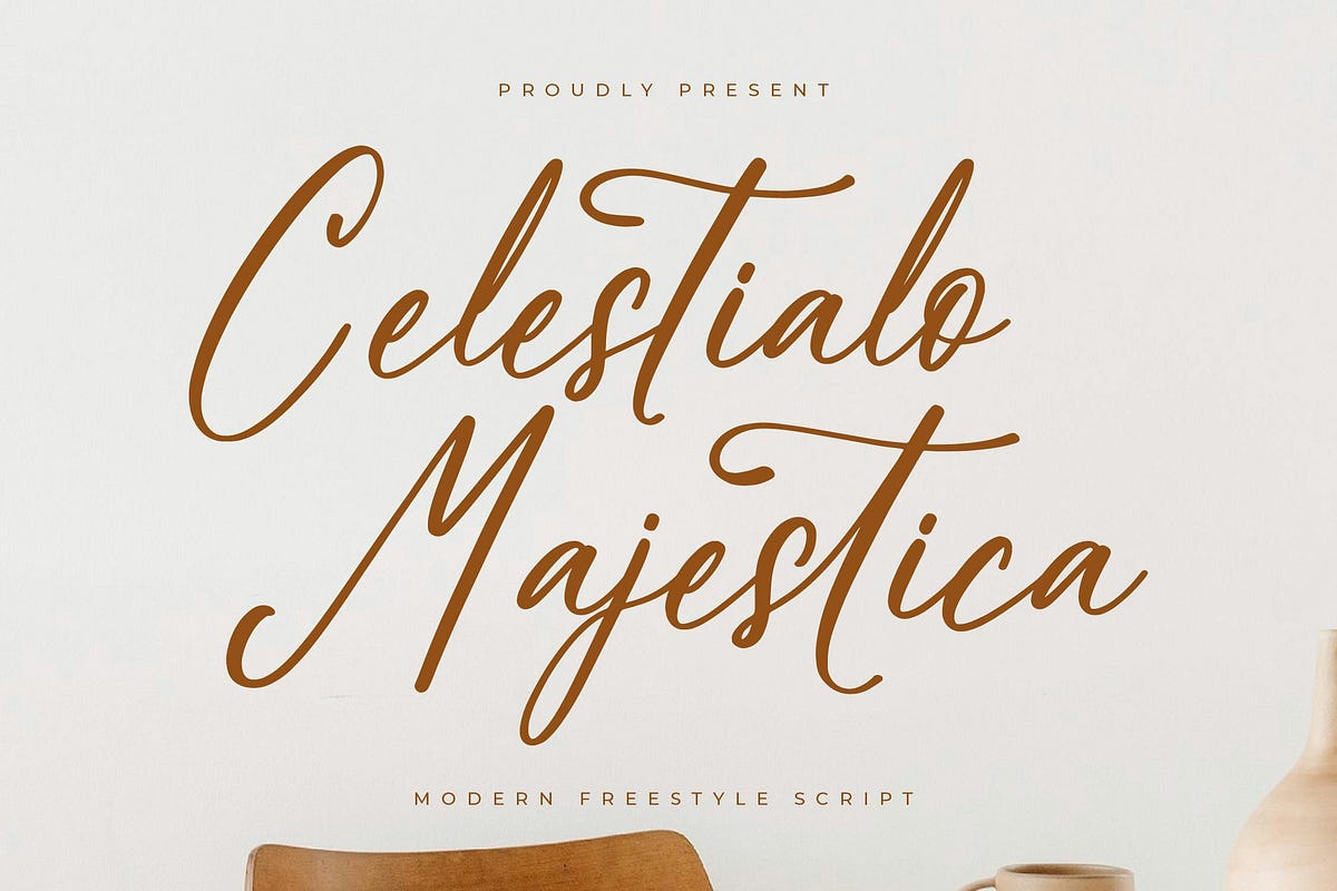 Celestialo Majestica Modern Freestyle Script and Handwritten Font | by ...