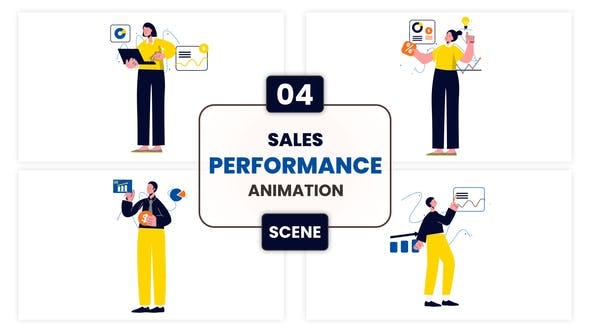 Sales Performance Animation Scene - Zenzest - Medium