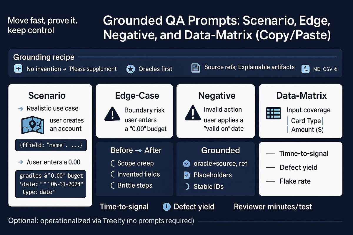 Grounded QA Prompts: Scenario, Edge, Negative, and Data-Matrix (Copy ...