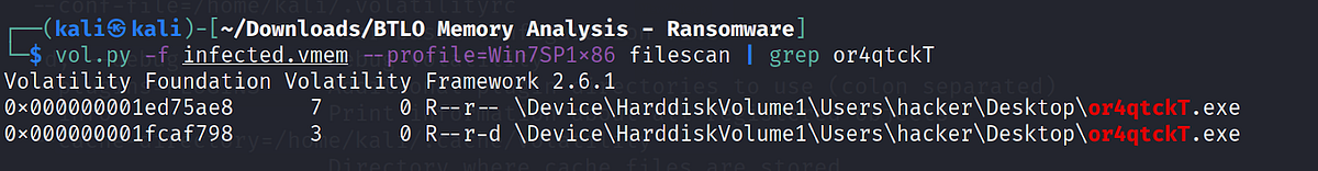 Memory Analysis -Ransomware — BTLO, WriteUp | by Gideon Mpungu | System Weakness