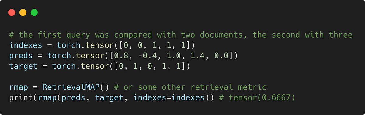 TorchMetrics v0.3 — Information Retrieval metrics and more | by PyTorch Lightning team | PyTorch ...