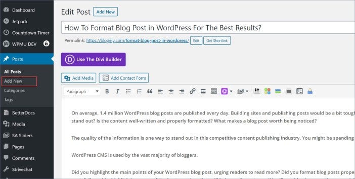 How to Format Blog Post in WordPress: Easy Tips & Tricks | by Jnz | Jul ...