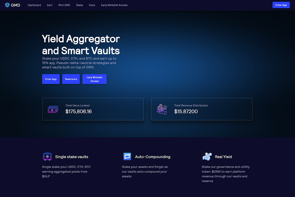GMD Protocol 今回はArbitrum上に展開されているイールドアグリゲーター「GMD Protocol」について紹介、解説をしていきたいと思います。 公式サイト：https ...