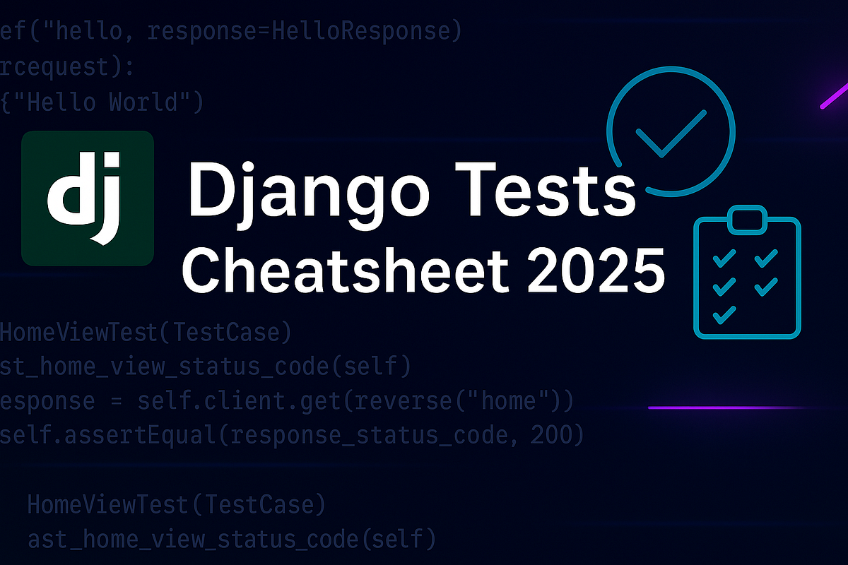 Django Tests Cheatsheet 2025. Testing is a cornerstone of robust… | by ...