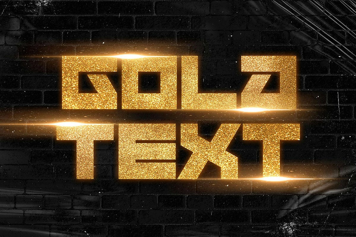 Gold Text Effect (Scene Generators Graphic Templates) - Prismpixel - Medium