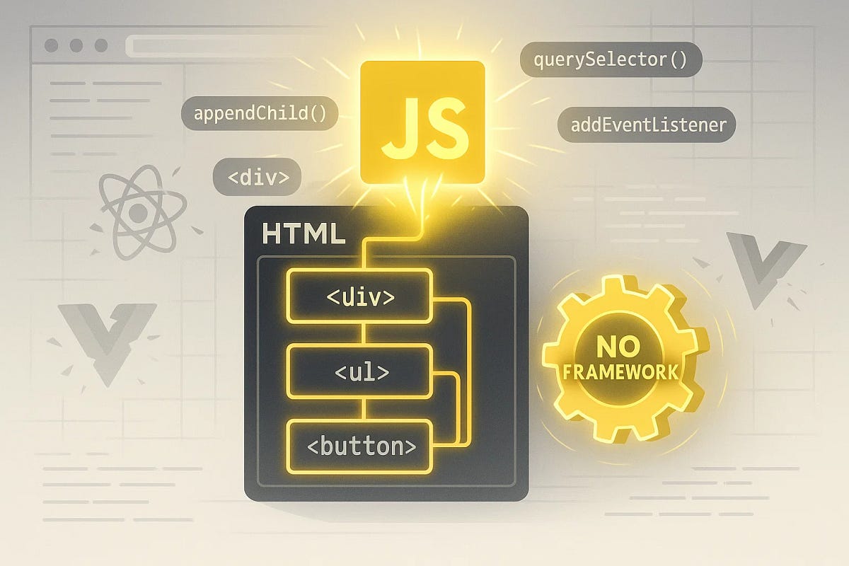 Mastering the DOM Without a Framework: My Go-To JavaScript Techniques | by Zain Ahmad | Jul ...