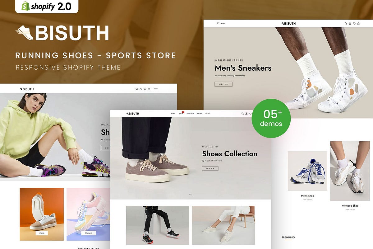 Bisuth — Running Shoes, Sports Shoes Shopify Theme | by Glitchghost ...