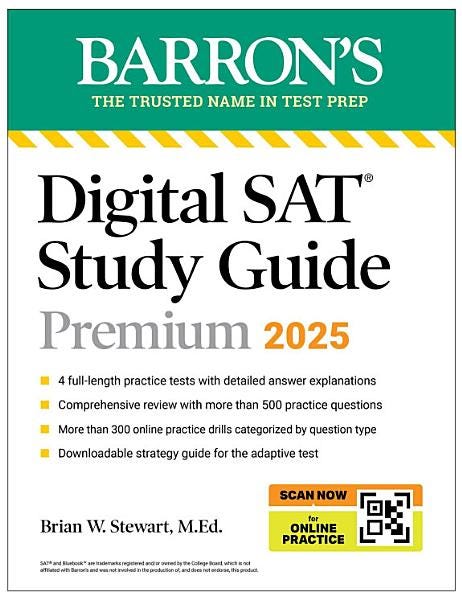 (PDF/ePub) Digital SAT Study Guide Premium, 2025: 4 Practice Tests ...