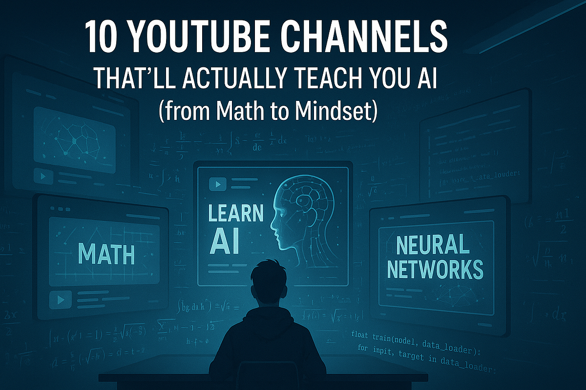 10 YouTube Channels That’ll Actually Teach You AI (from Math to Mindset) | by huizhou92 | Oct ...