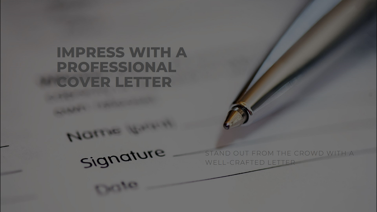 How To Write a Cover Letter. Learn how to write a compelling cover ...