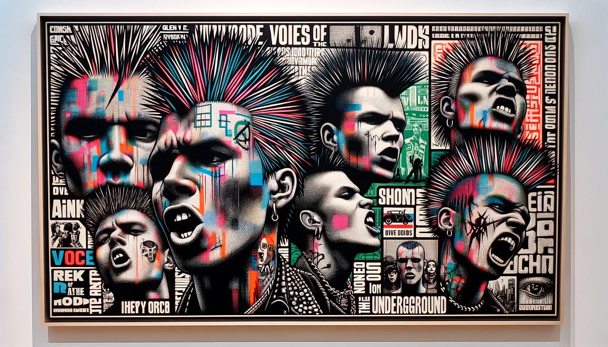 🤘🎸🎨 Unleashing the Rebel Yell! The Raw Edge of Punk Art | by Satori ...