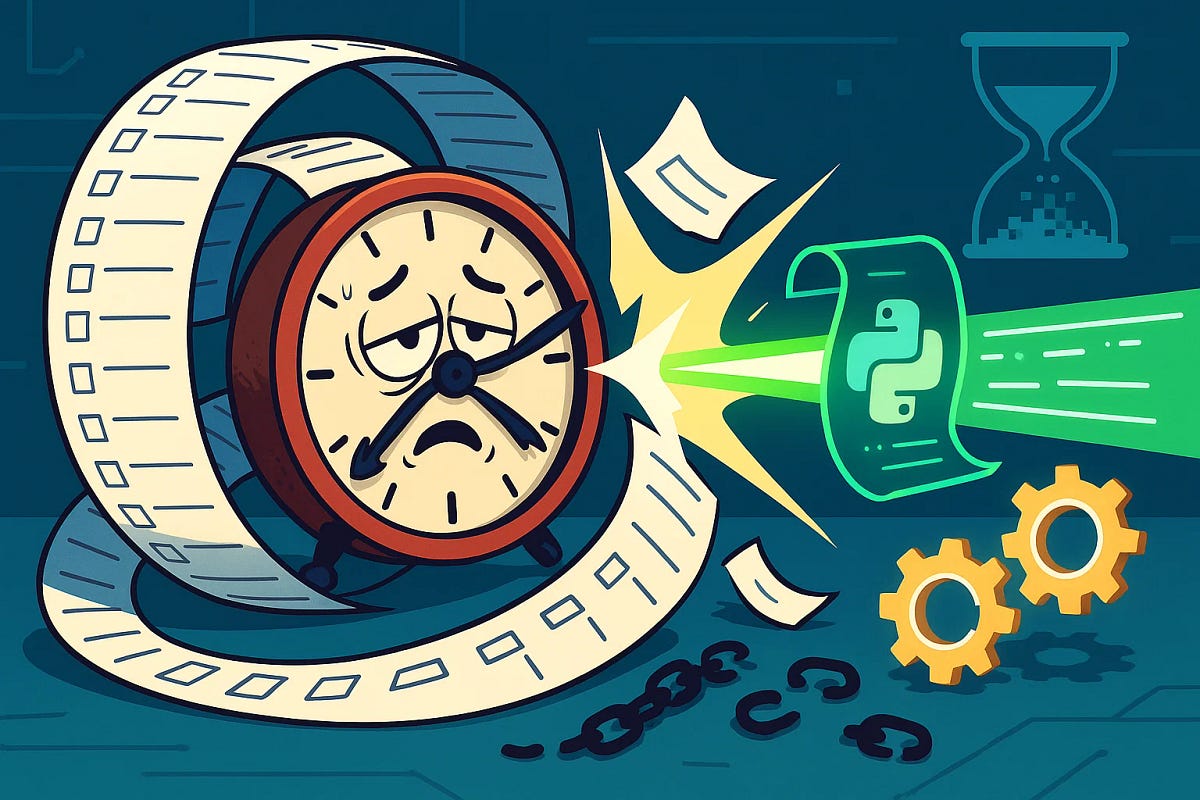 How I Used Python to Automate a Repetitive Task That Was Eating 3 Hours Every Week | by Devsync ...