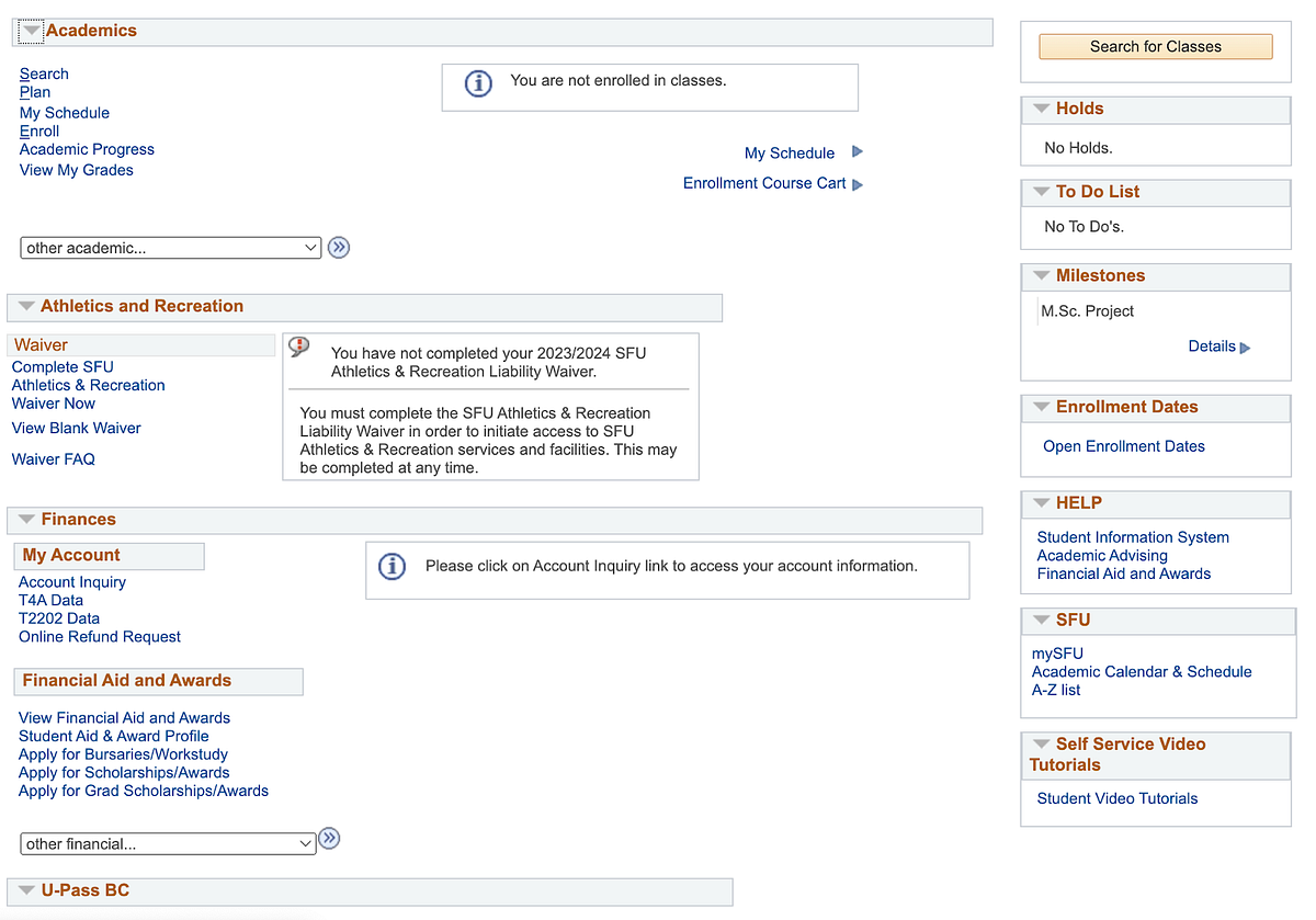 A quick peek into the Student Info System of SFU | by Rashmi Acharyya ...