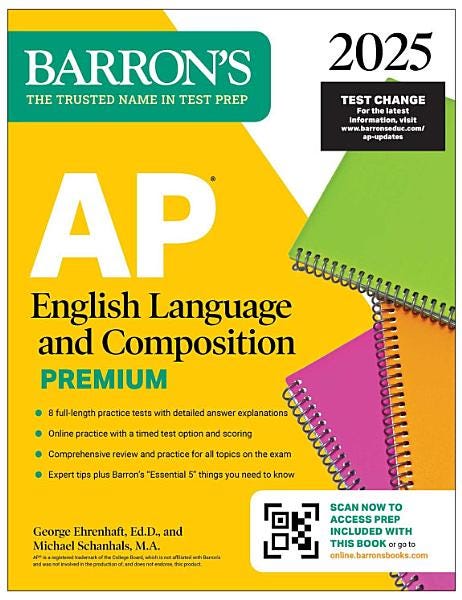 [Download PDF] AP English Language and Composition Premium, 2025: Prep ...