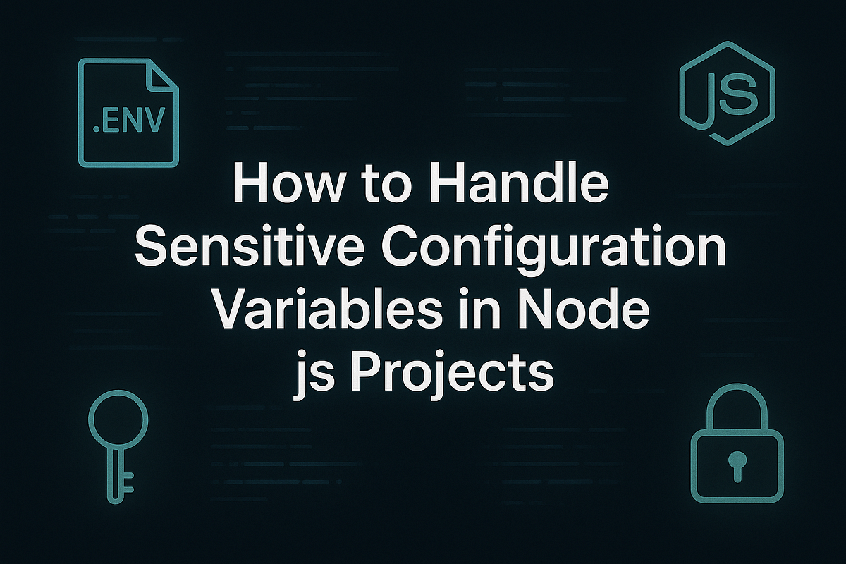How To Handle Sensitive Configuration Variables In Nodejs Projects By Codingsprints Sep