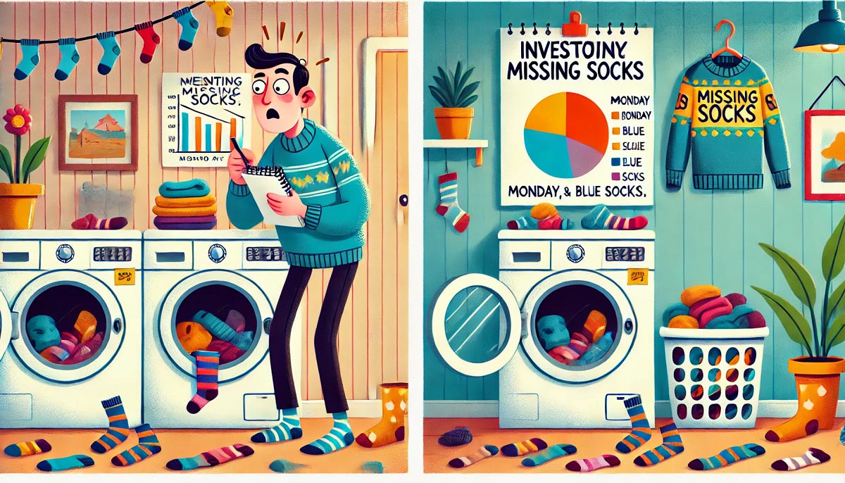 The Mystery of the Missing Socks: A Tale of Data Analysis | by ...