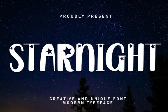 Starnight Display Font | by Kaitooon | Sep, 2024 | Medium