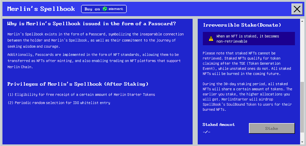Merlin’s Spellbook NFT Staking: Details and Participation Guide | by ...