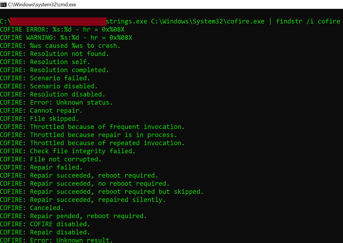 The Windows Process Journey — “cofire.exe” (Corrupted File Recovery ...