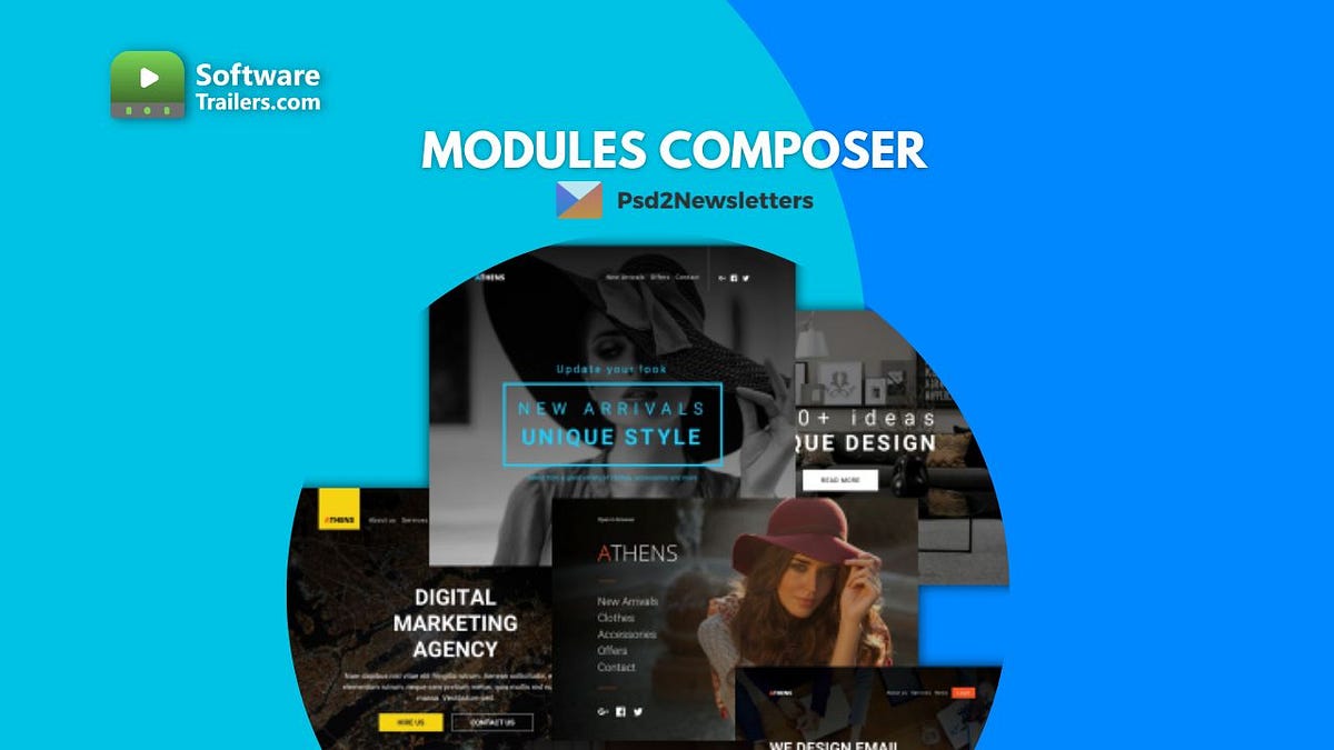 Select from a huge variety of predefined modules and create beautiful ...