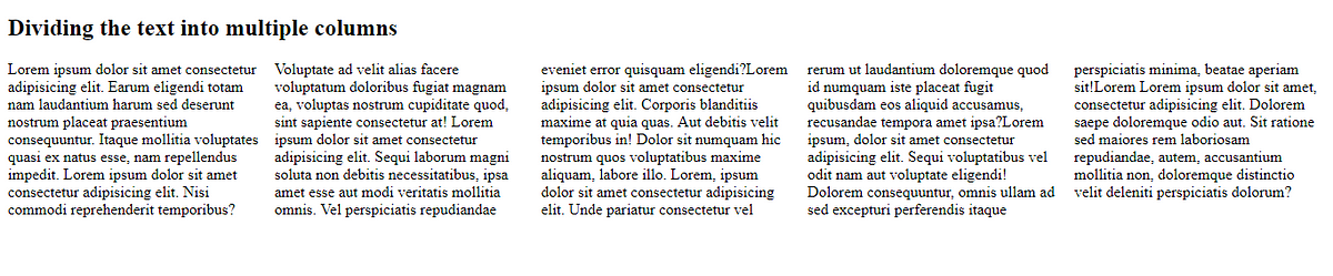 Css3 Multi Columns Layout Css3 Multi Column Layout Allows Us To By Syed Muhammad Waleed Medium 